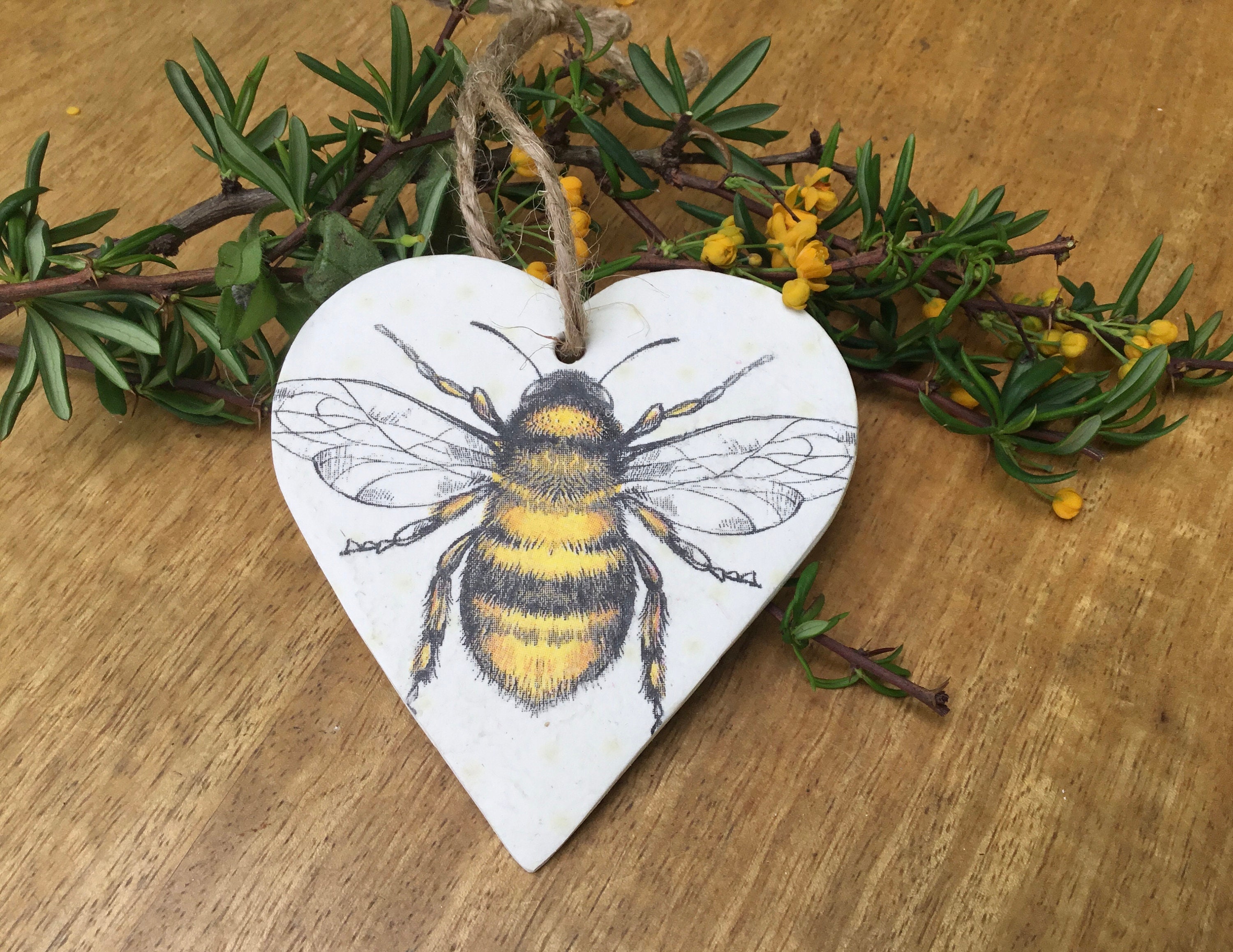 Bee Plaque Bee Clay Tag Bee Decor Honey Bee Gift Bumble Bee - Etsy