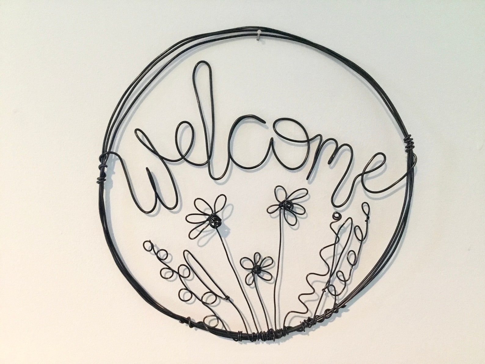 Welcome Sign Welcome Wire Sign Wire Art Welcome Shelf Decor | Etsy UK