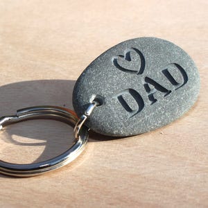 Dad Keyring Dad Pebble Keyring Keychain for Dad Gift for Dad Dad ...