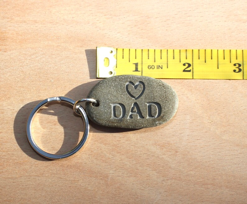 Dad Keyring Dad Pebble Keyring Keychain for Dad Gift for Dad | Etsy