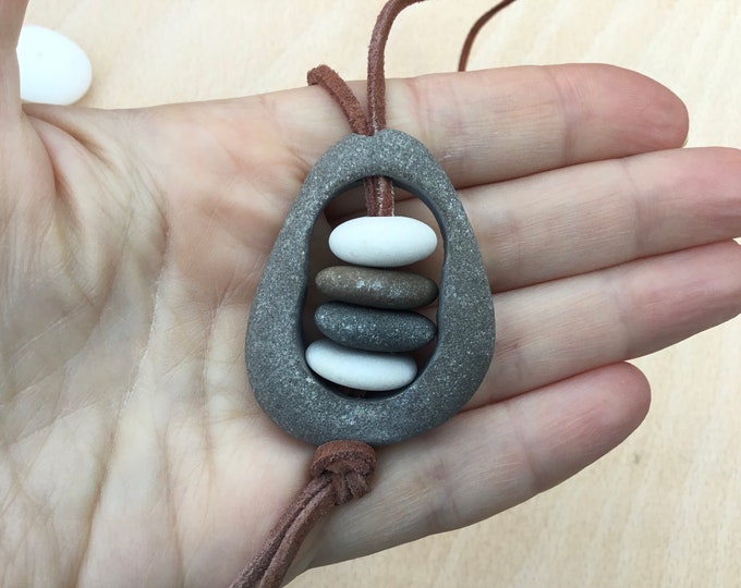 Zen Stone Necklace Buddhist Stone Cairn Necklace Zen Pendant - Etsy