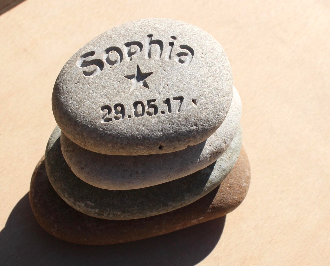 Name Pebble Personalised Rock Custom Name Rock Engraved Stone | Etsy