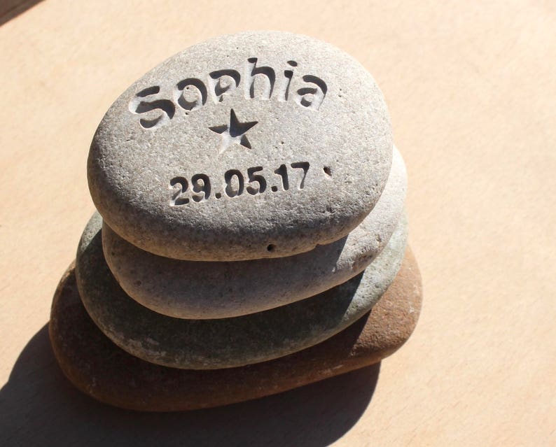 Name pebble personalised rock custom name rock engraved stone | Etsy