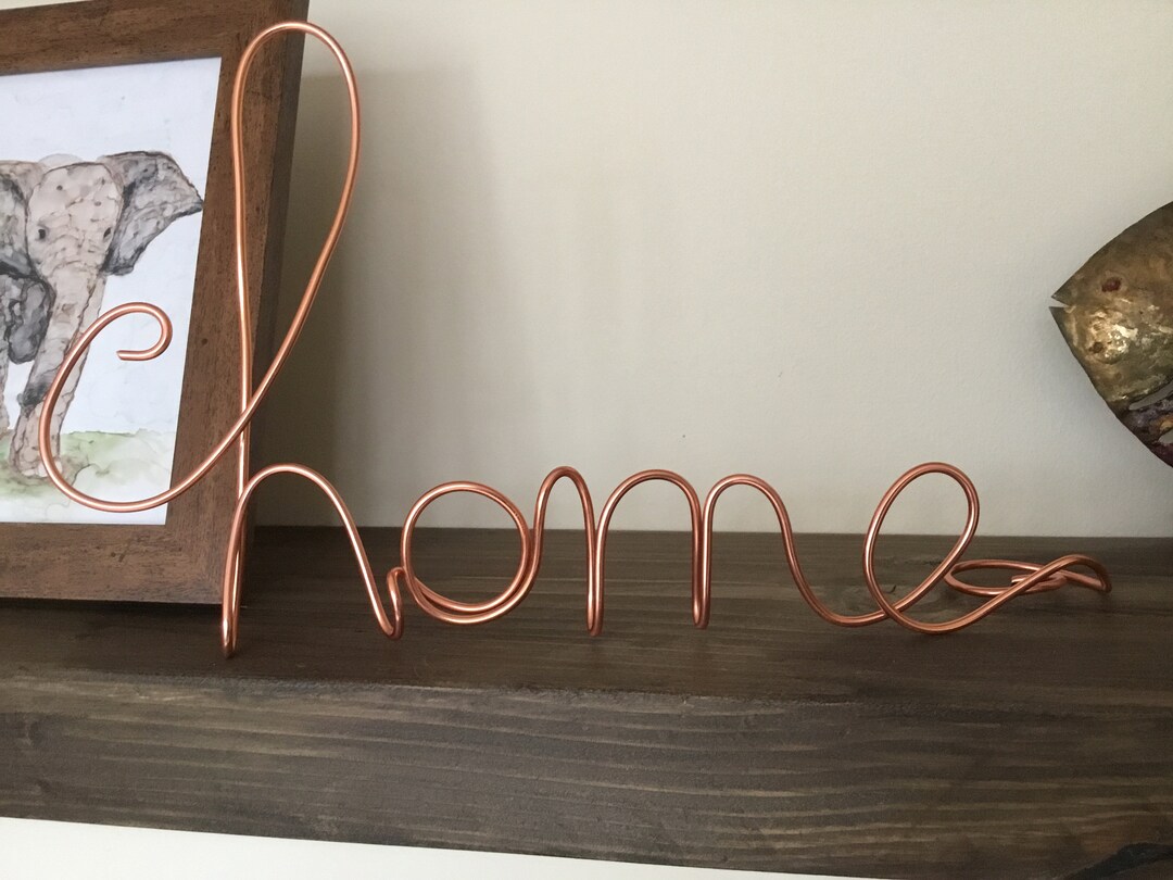 Wire Words Free Standing Wire Word Home, Home Metal Sign, Shelf Decor ...
