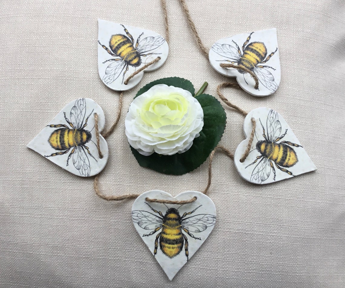 Bee Bunting Bee Garland Bee Decor Honey Bee Gift Bumble Bee Gift Bee ...