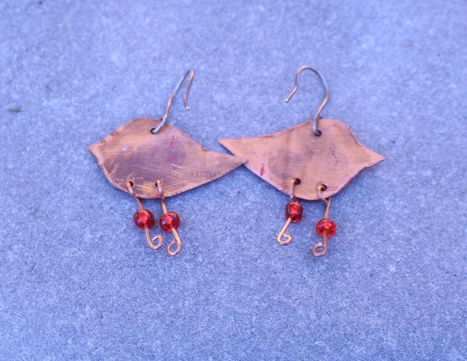 Robin Earrings Christmas Earrings Bird Gift Copper Robin - Etsy