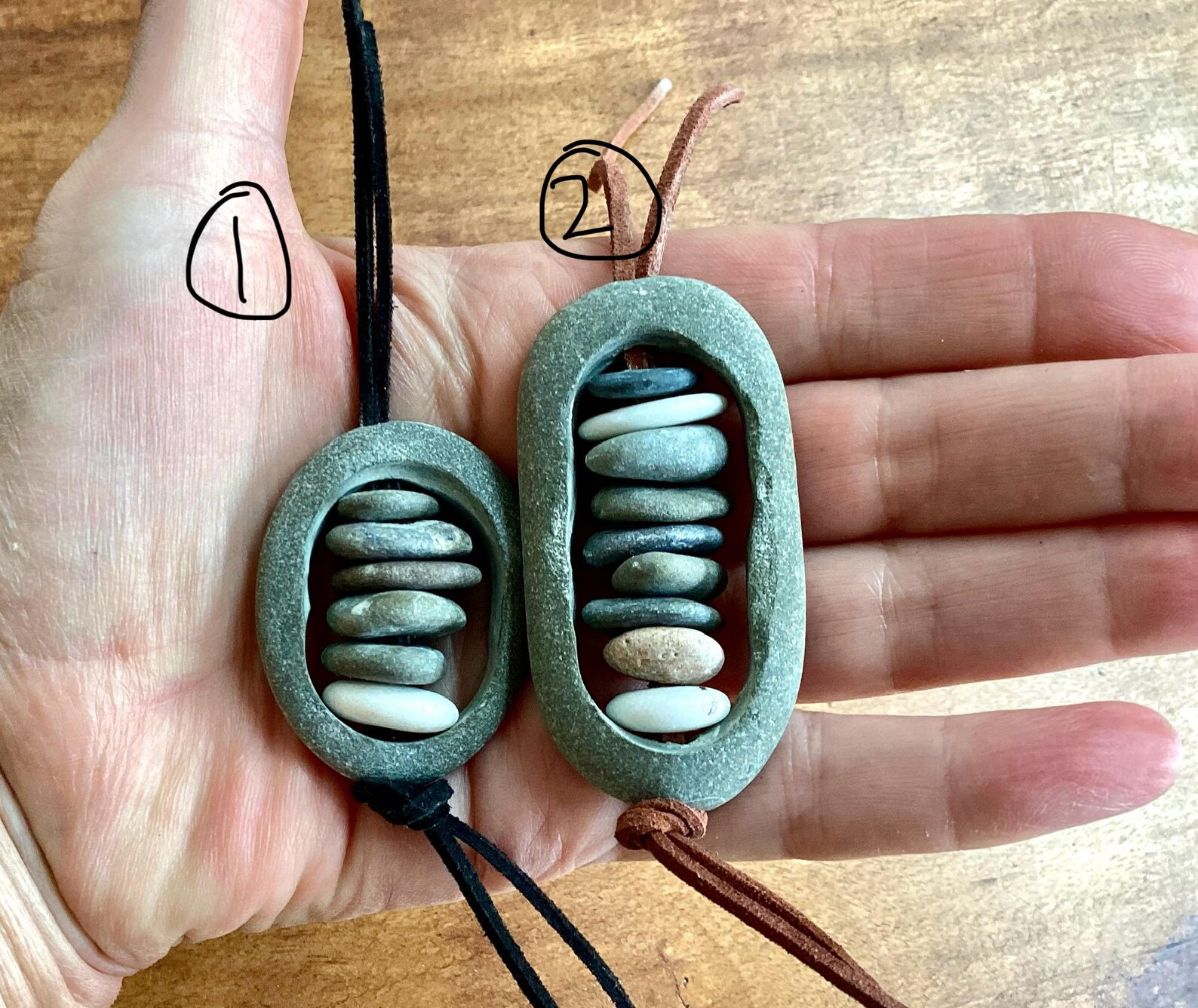 Zen Stone Necklace Buddhist Stone Cairn Necklace Zen Pendant Pebble ...