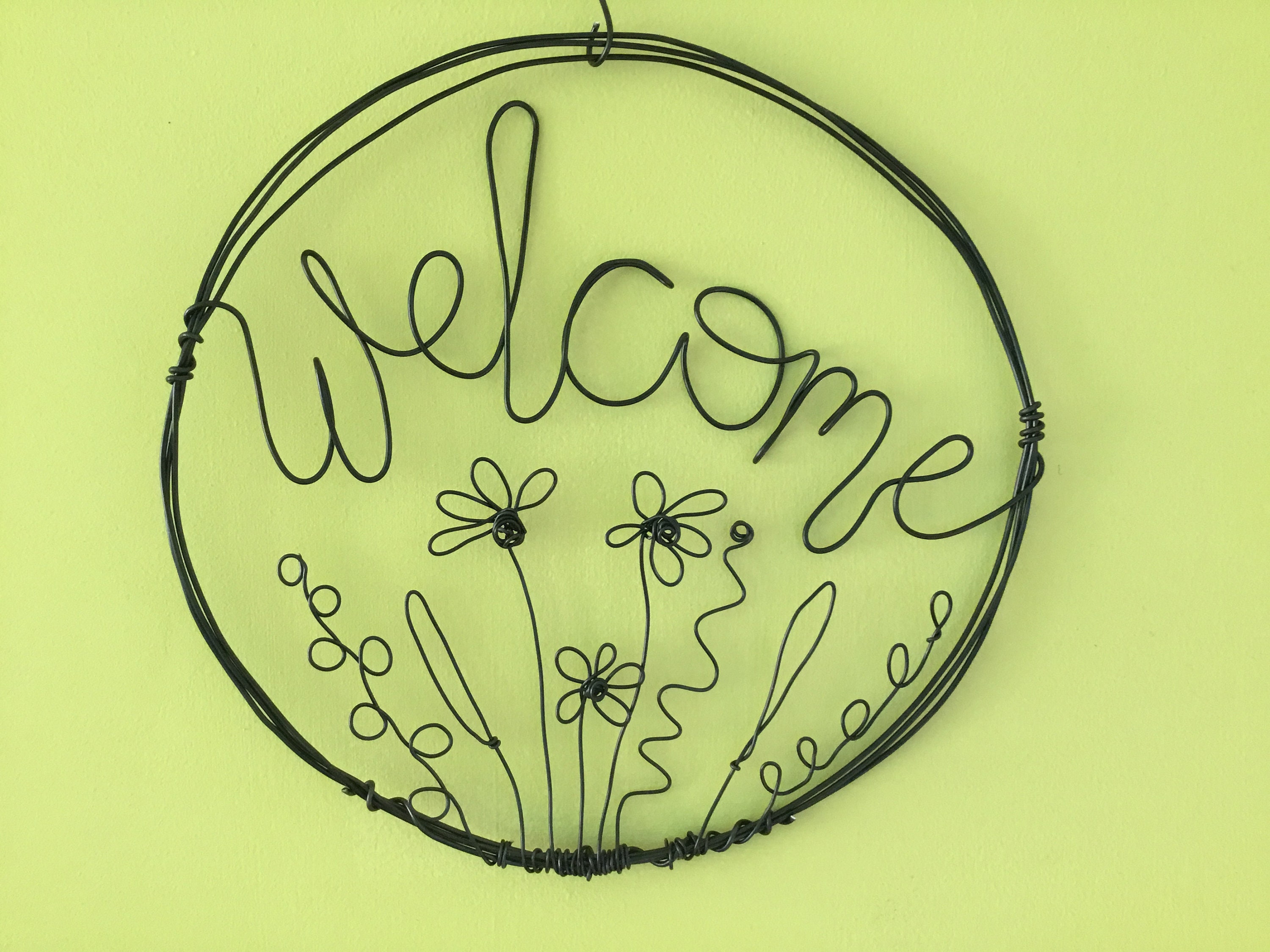 Welcome Sign Welcome Wire Sign Wire Art Welcome Shelf Decor | Etsy UK