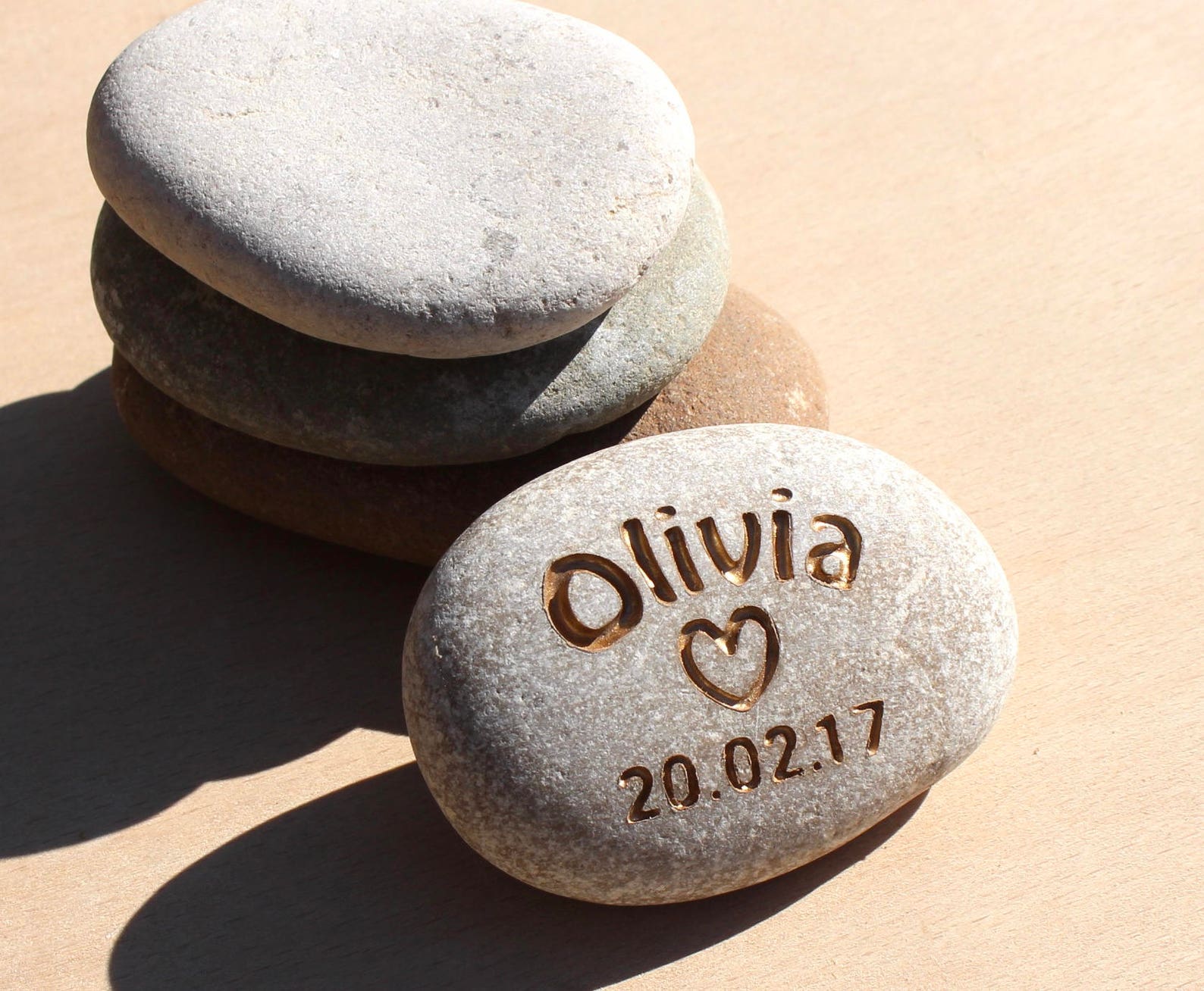 Custom Name Stone Engraved Stone Personalised Pebble Engraved - Etsy