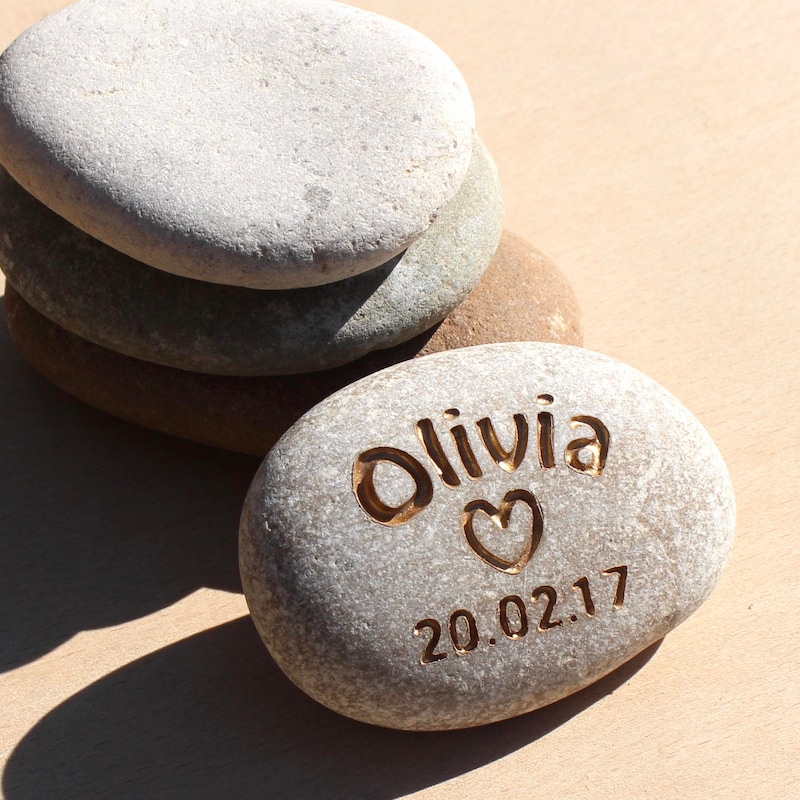 Engraved Stone - Etsy