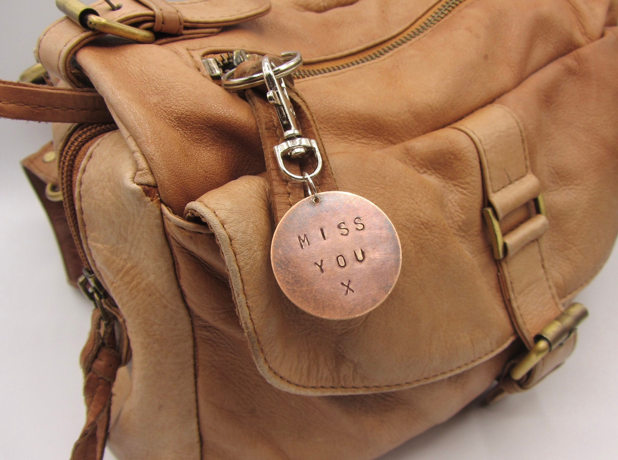 Send a Hug Send a Hug Keyring Miss You Gift Copper Keyring - Etsy