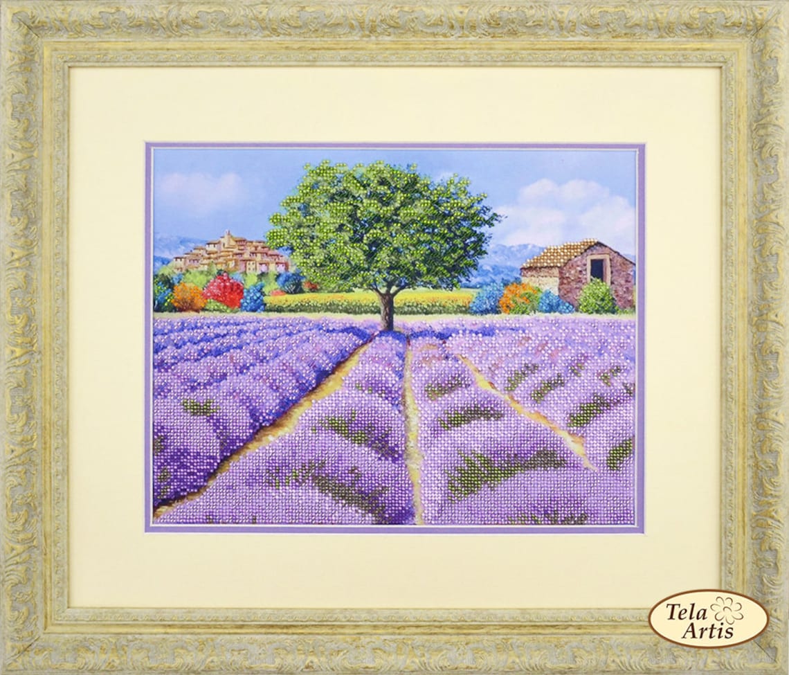 Lavender Embroidery Kit Flower Embroidery Design Mother DIY - Etsy