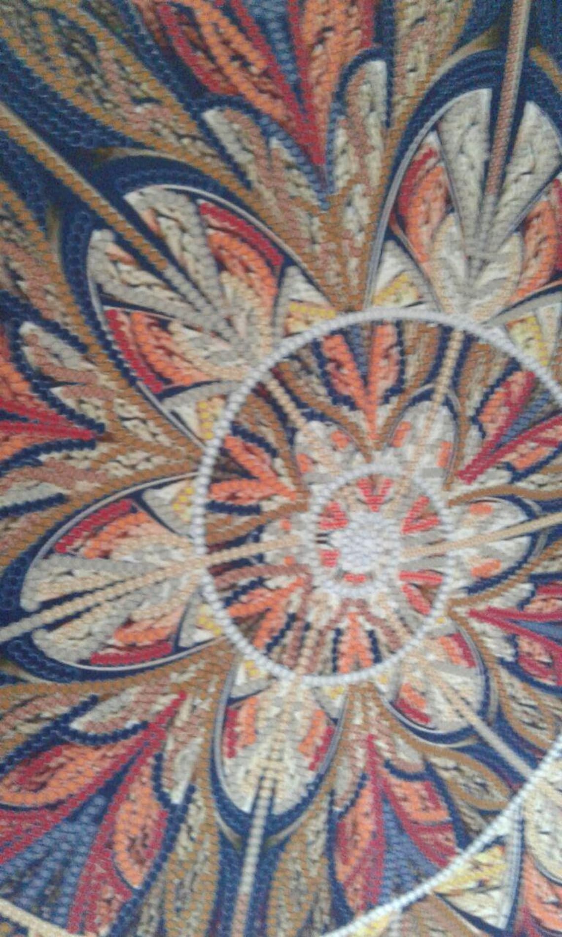 DIY Mandala Embroidery Kit Fractal Embroidery Design Modern Needlework ...