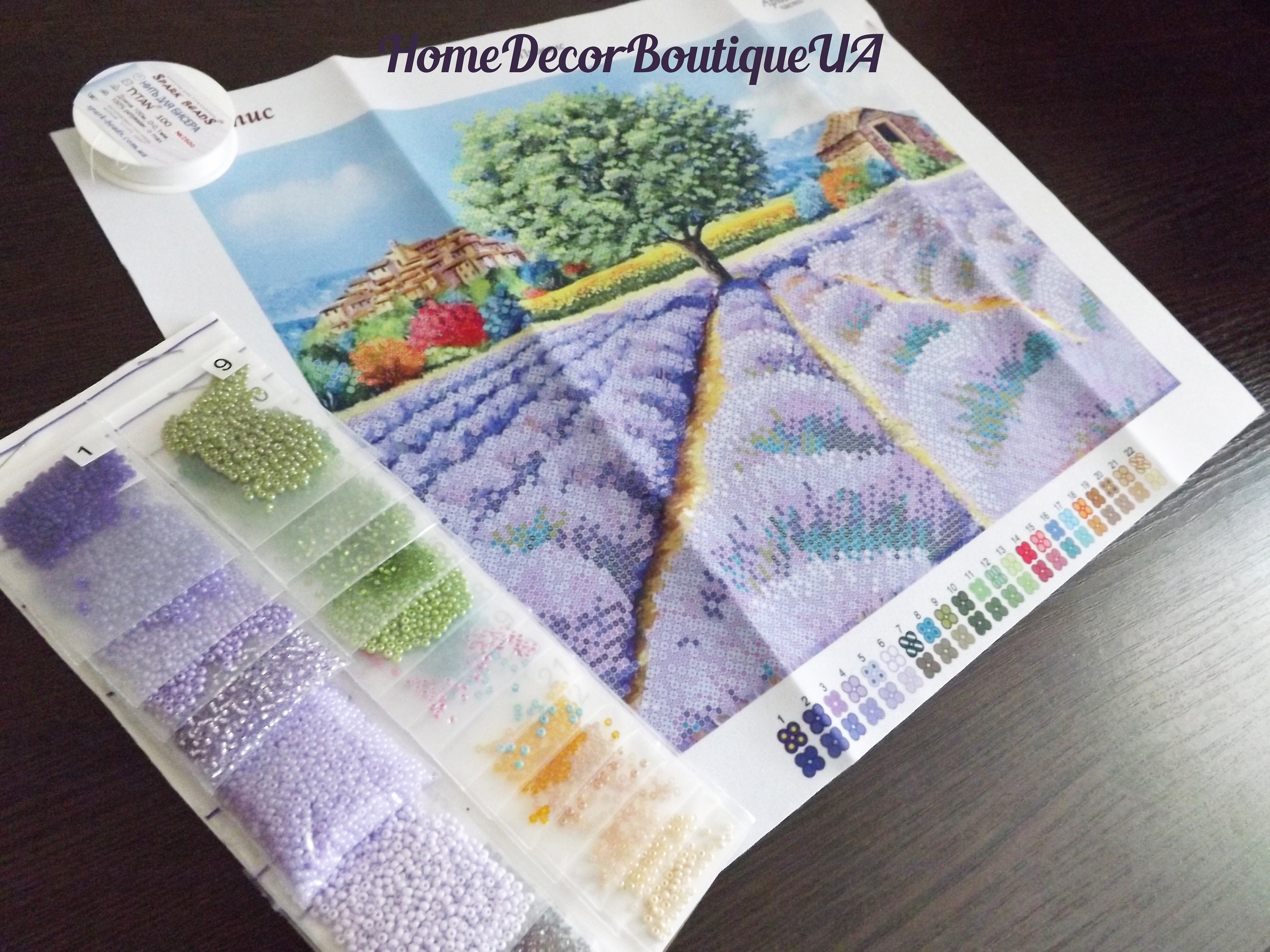 Lavender Embroidery Kit Flower Embroidery Design Mother DIY Gift ...