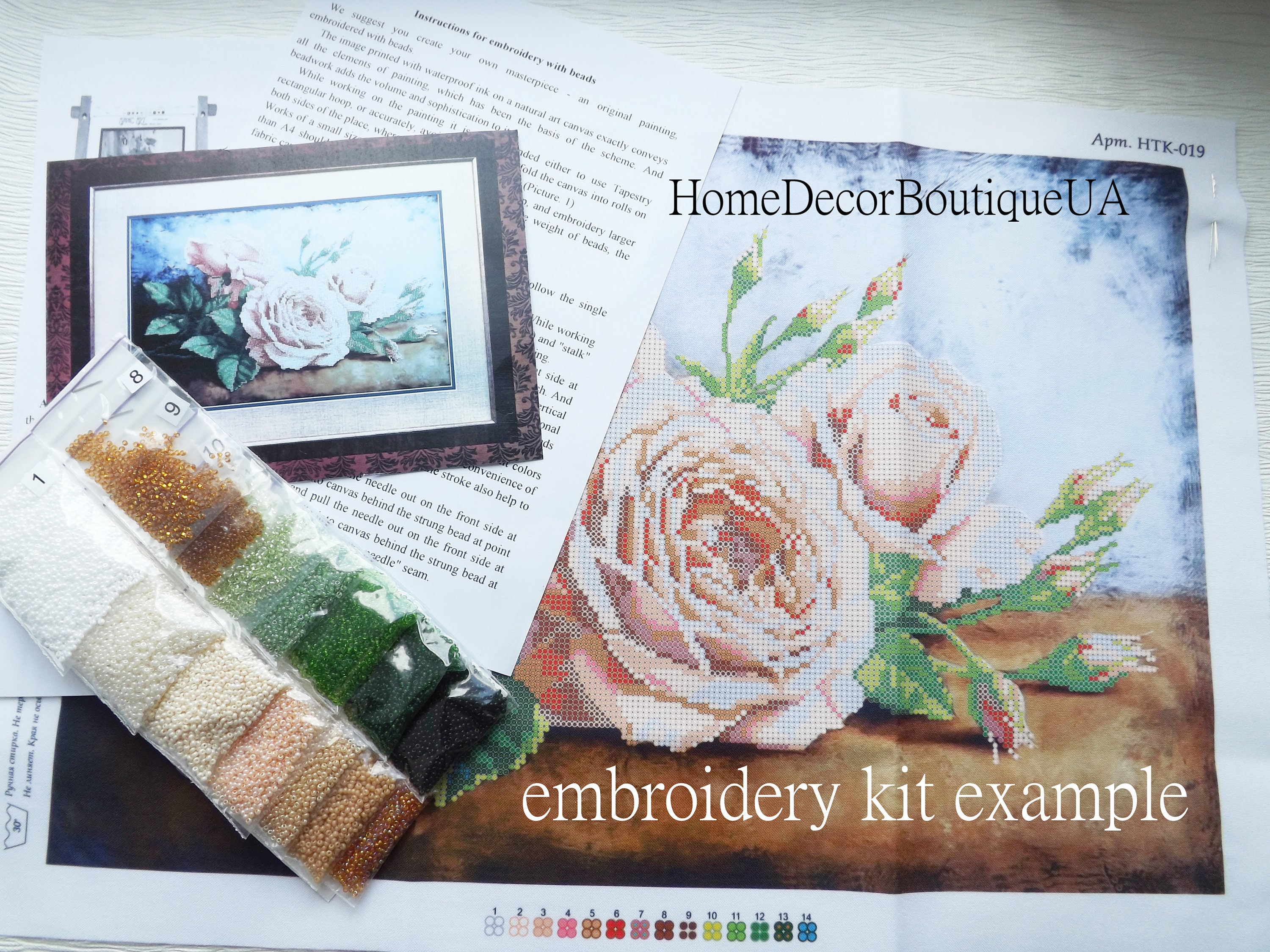 DIY Mandala Embroidery Kit Fractal Embroidery Design Modern Needlework ...