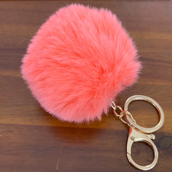 Pom Pom Keyring - Etsy UK