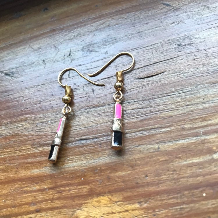 Lipstick Earring Earrings Earrings Dangle Dangle Earrings - Etsy