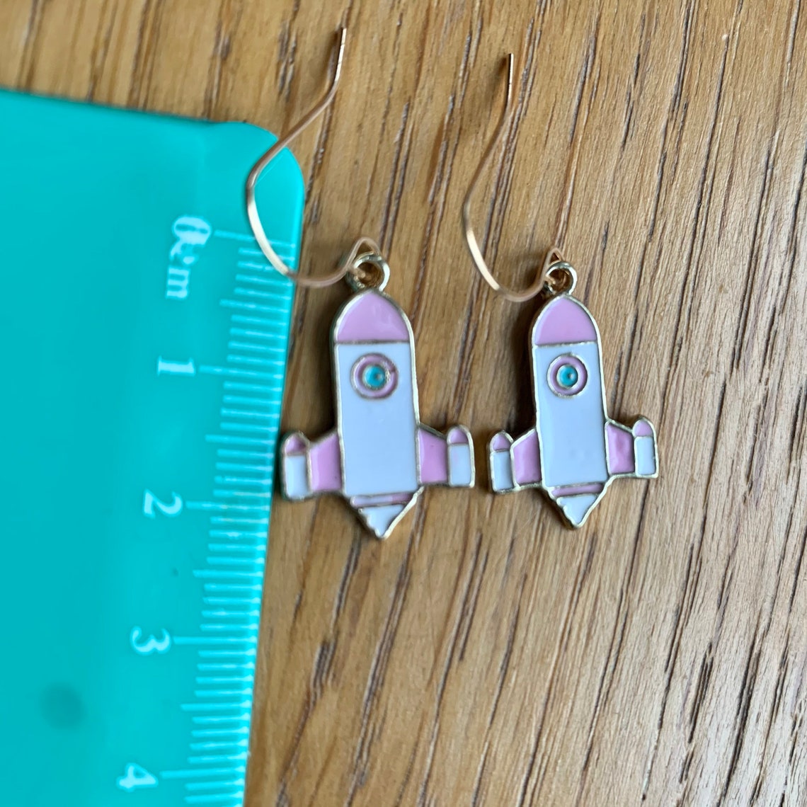 Rocket Earrings Space Earrings Gold Earrings Earrings - Etsy