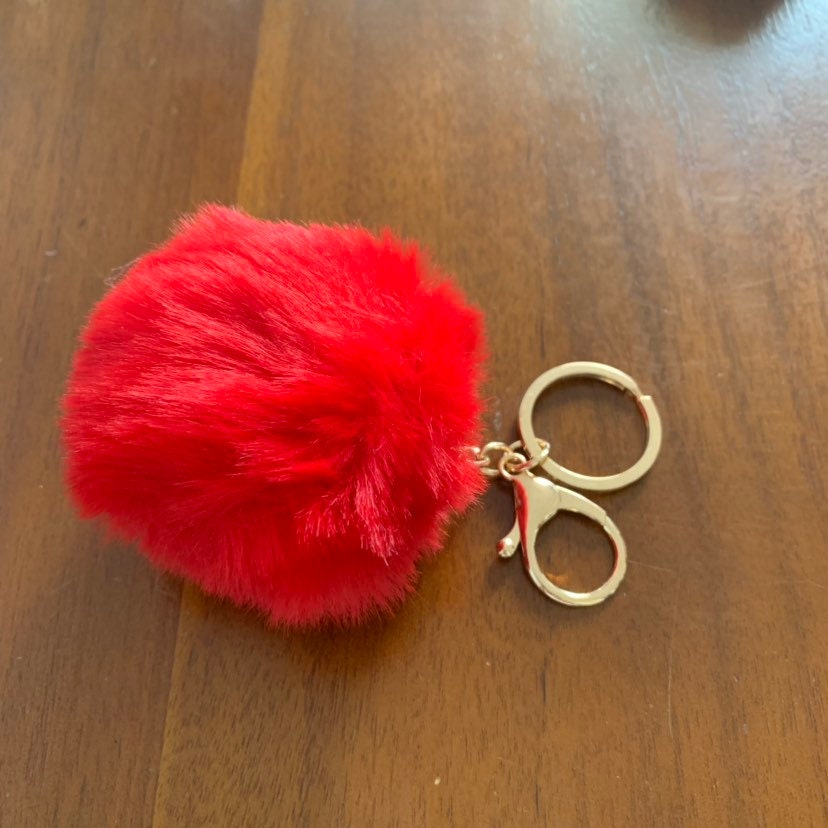 Pom pom keyring pom pom key ring pom pom keychain pom pom | Etsy