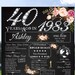 40th Poster 40th Birthday Gifts for Women 40th Birthday - Etsy