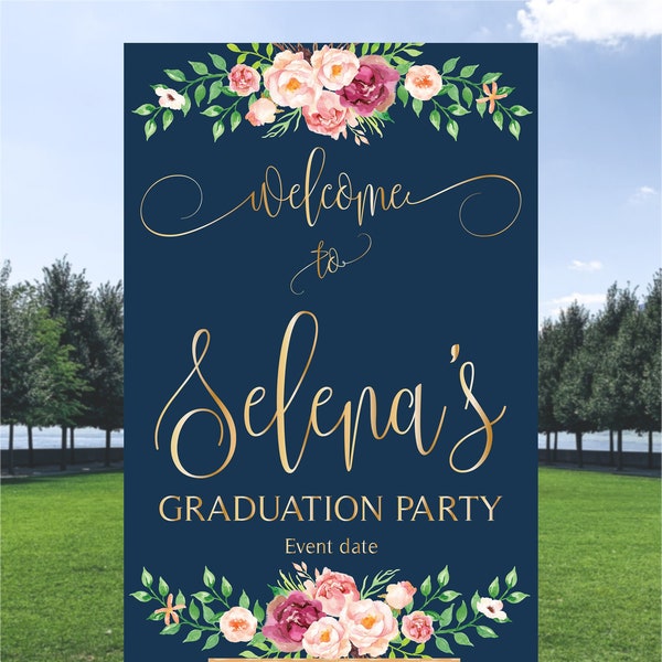 Graduation Party Welcome Sign Poster - Etsy