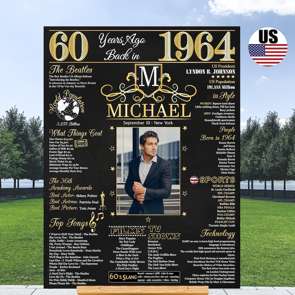 60th Birthday Poster - Etsy