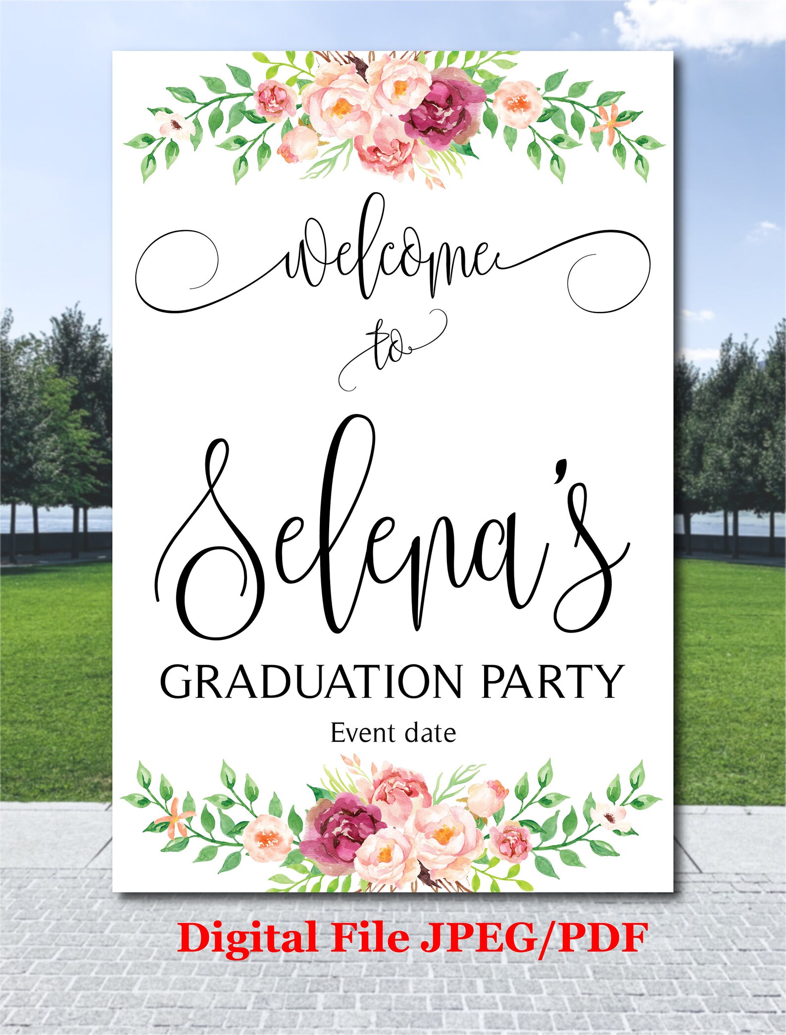 Graduation Party Signs Graduation Party Welcome Sign - Etsy