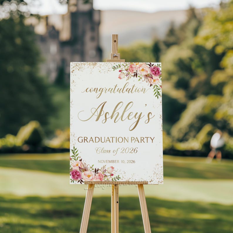 Graduation Party Class of 2026 Welcome Board Digital, Printable Grad ...