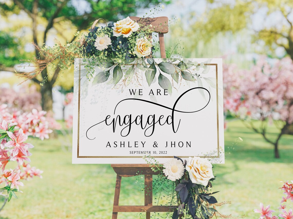 Engagement Party Poster Sign Engagement Party Sign - Etsy