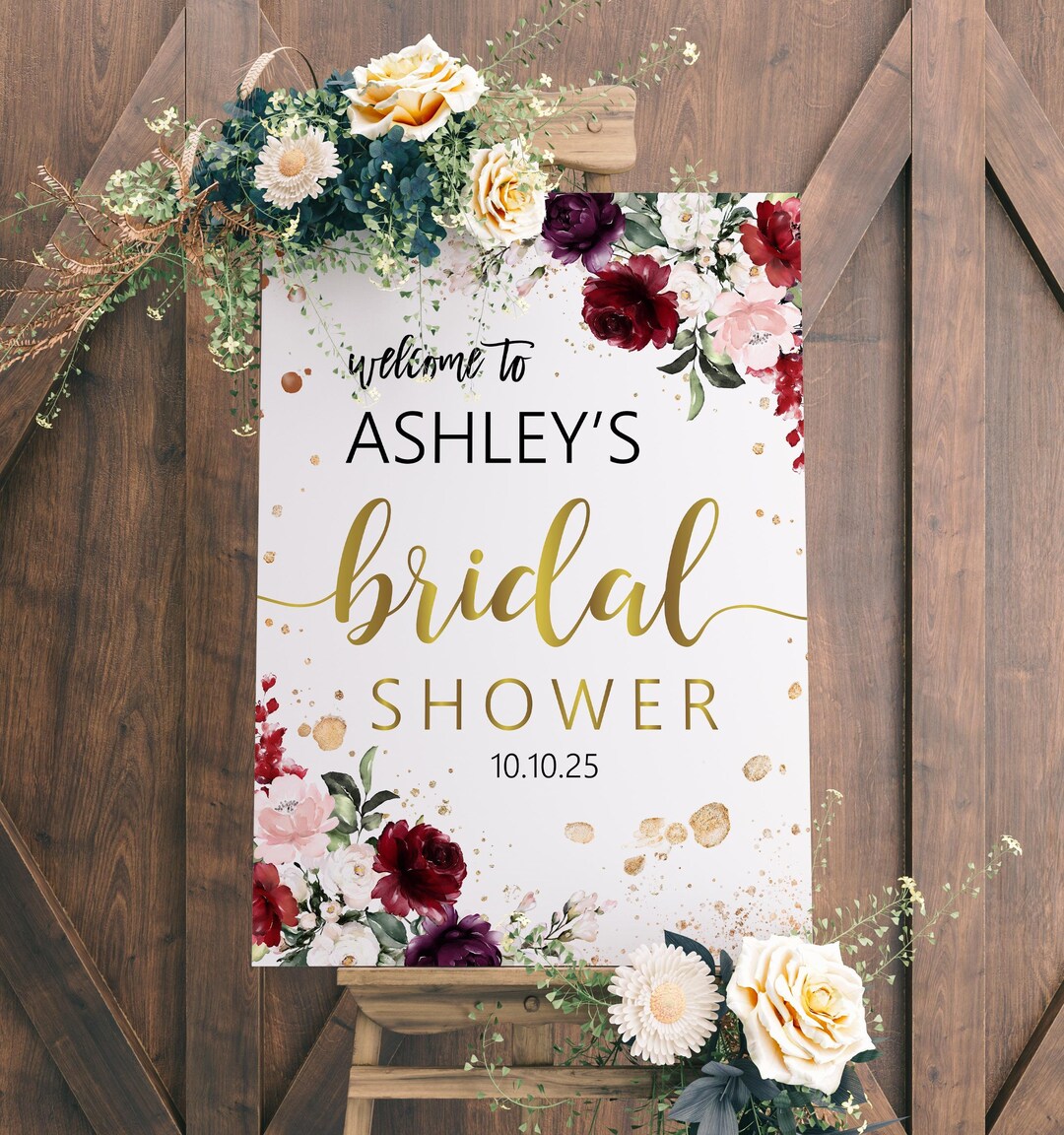 Printable Bridal Shower Welcome Sign, Bridal Welcome Sign, Bridal ...