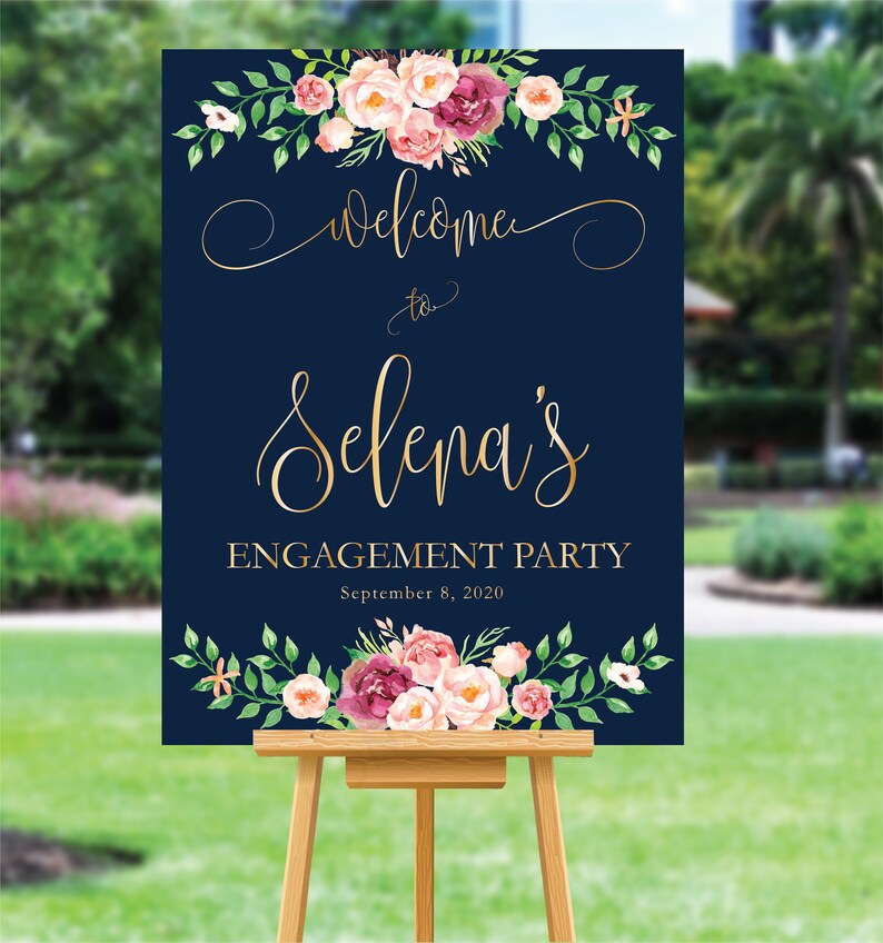 Engagement Party Signs Engagement Party Poster Engagement - Etsy