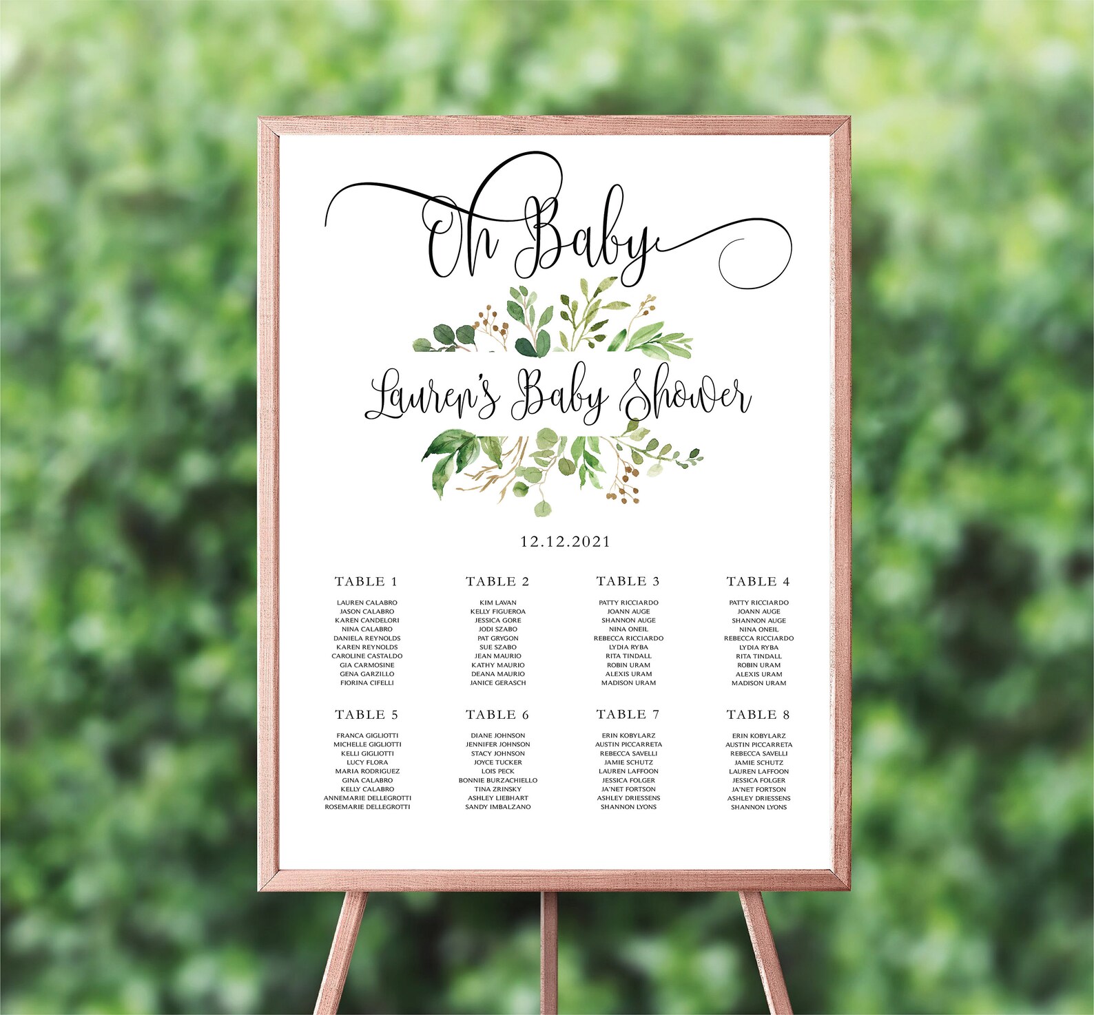Baby Shower Seating Chart Board Oh Baby Seating Chart Baby - Etsy