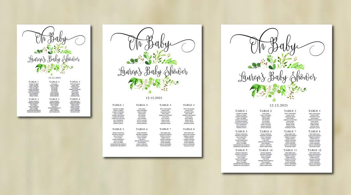 Baby Shower Seating Chart Board Oh Baby Seating Chart Baby - Etsy