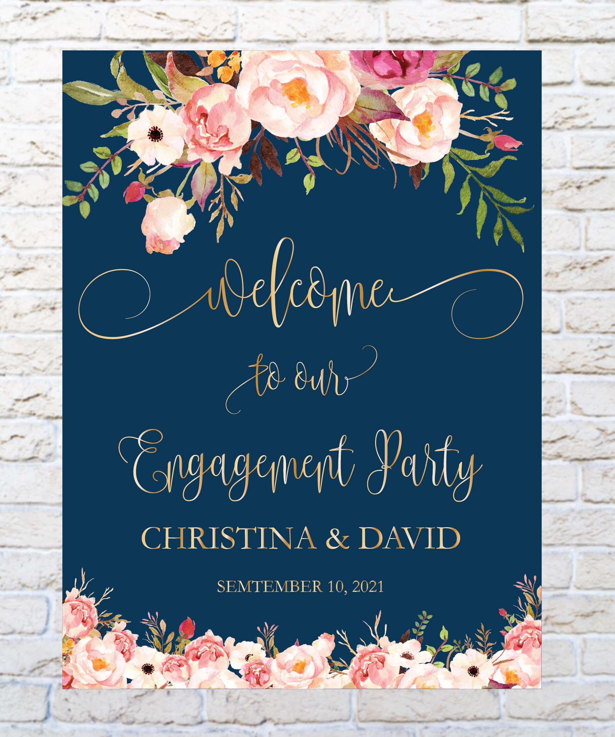 Engagement Party Sign Engagement Party Poster Sign - Etsy