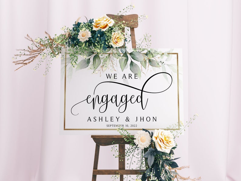 Engagement Party Poster Sign Engagement Party Sign - Etsy