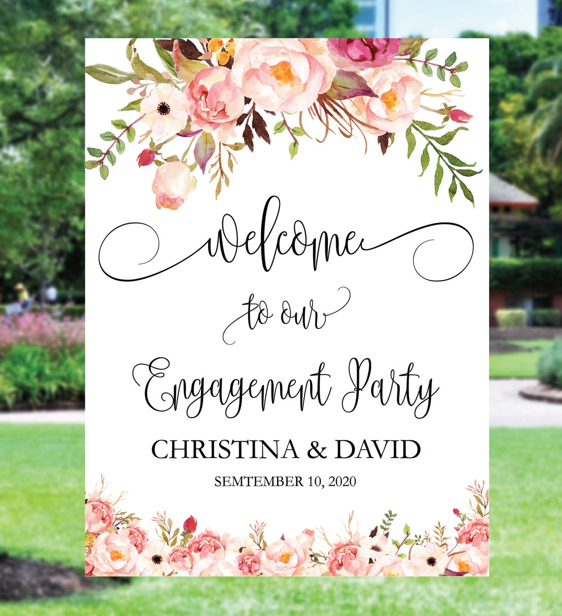 Engagement Party Sign Engagement Party Poster Sign - Etsy
