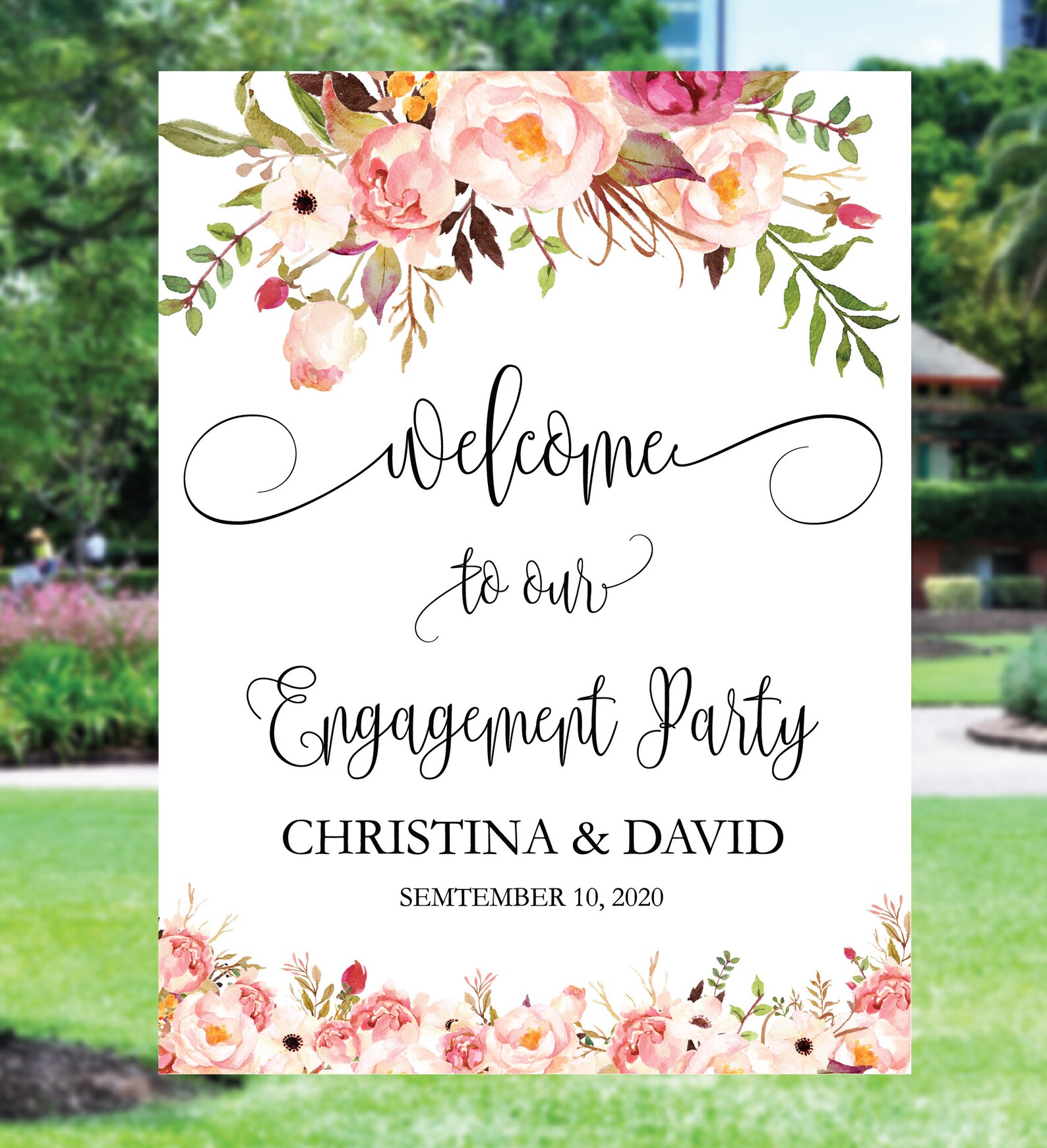 Engagement Party Sign Engagement Party Poster Sign - Etsy