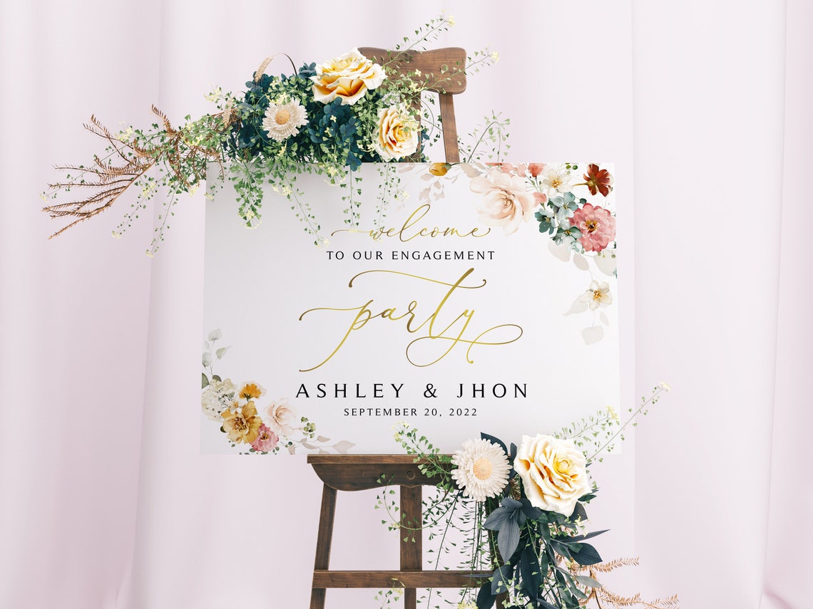 Engagement Party Poster Sign Engagement Party Sign - Etsy