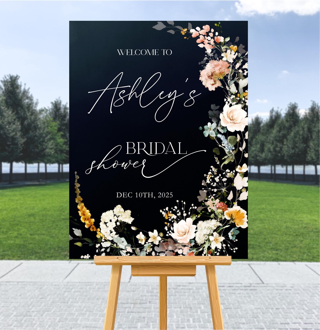 Bridal Shower Sign, Bridal Welcome Sign, Printable Bridal Shower ...