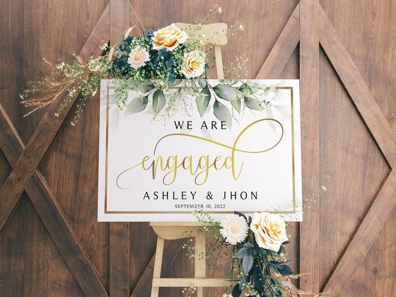 Engagement Party Poster Sign Engagement Party Sign | Etsy