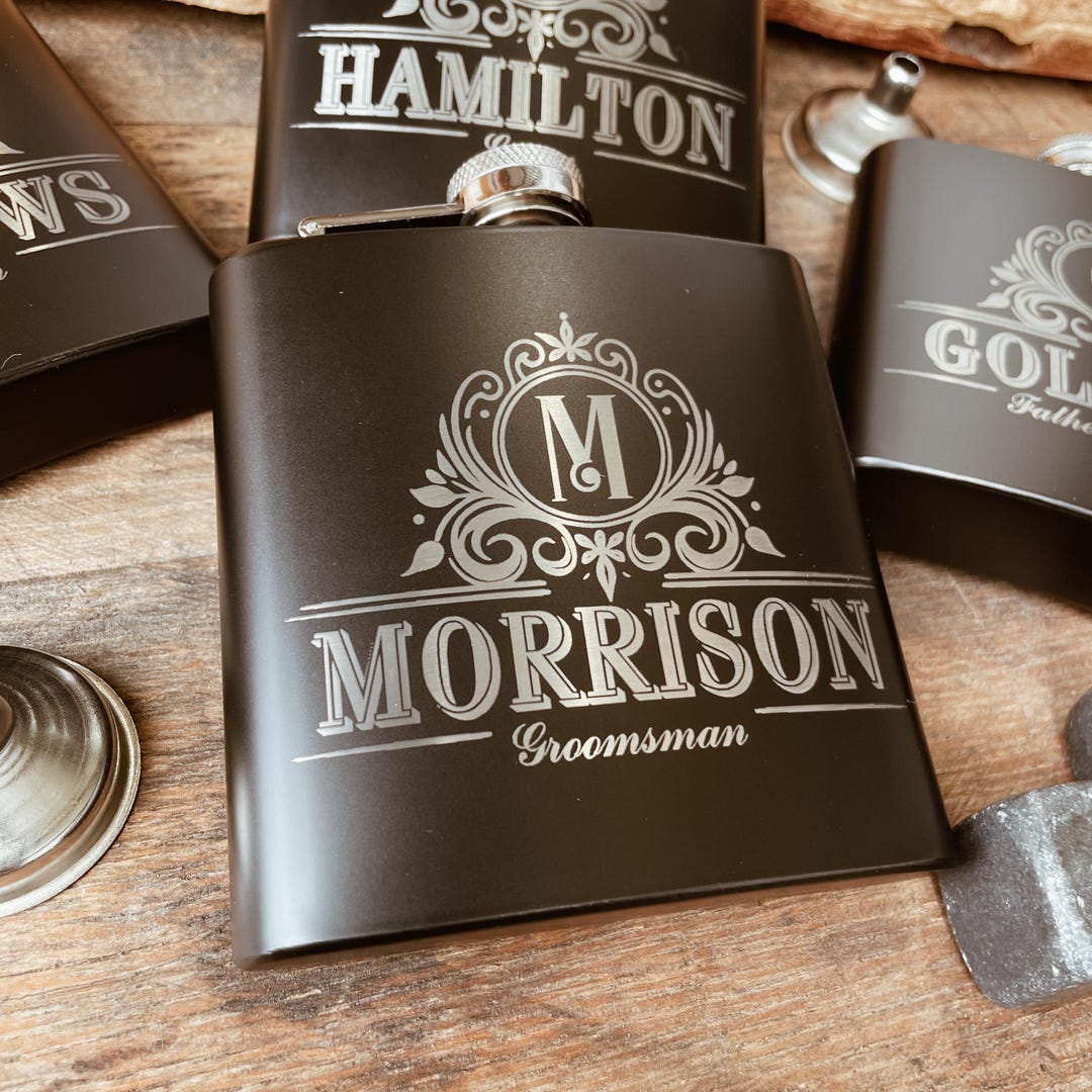 Personalized Groomsmen Flasks / Wedding Flasks / Groomsmen Gifts ...