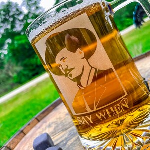 Doc Holliday Mug / Say When / Engraved 23 Oz. Glass Beer Mug / Gift for ...