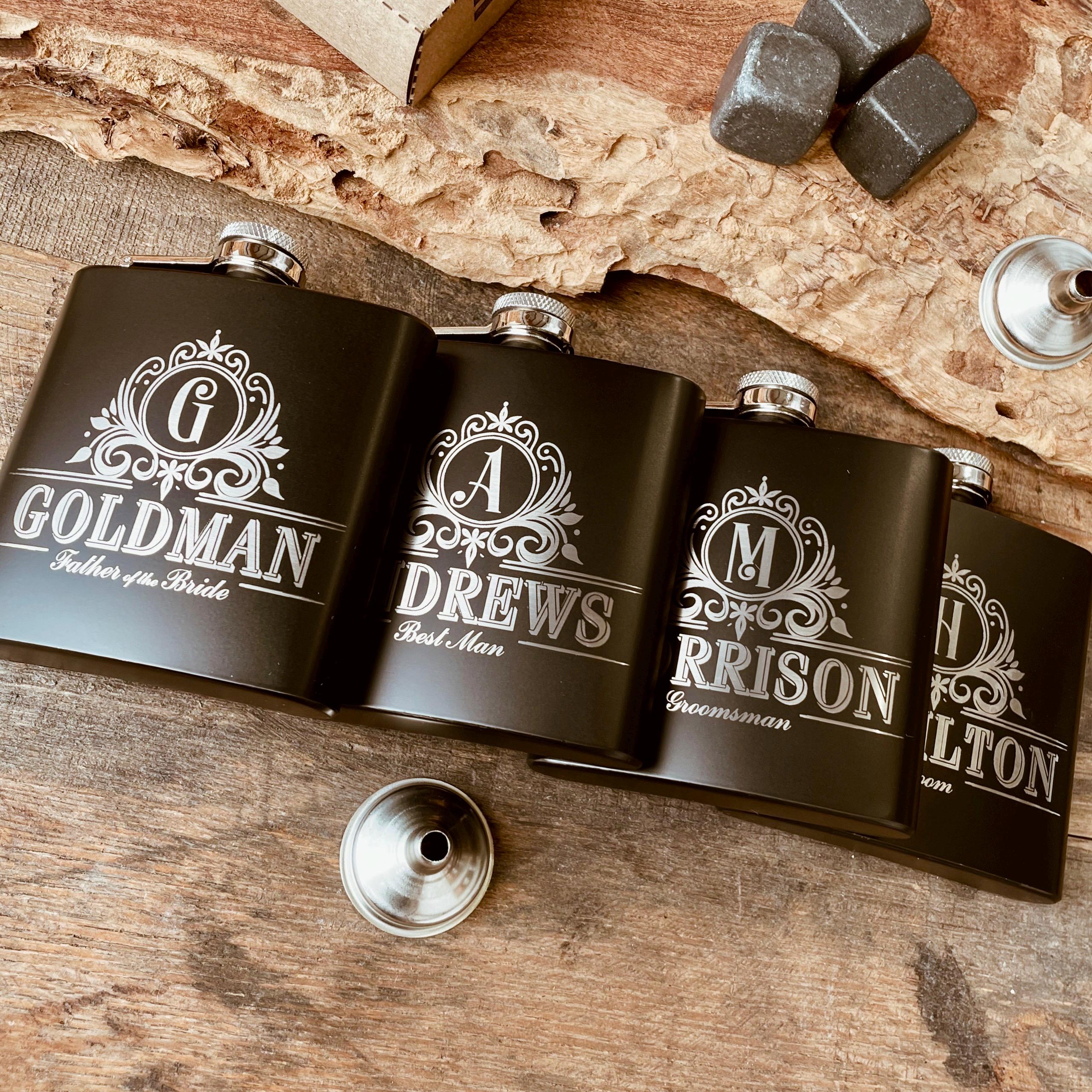 Personalized Groomsmen Flasks / Wedding Flasks / Groomsmen Gifts ...