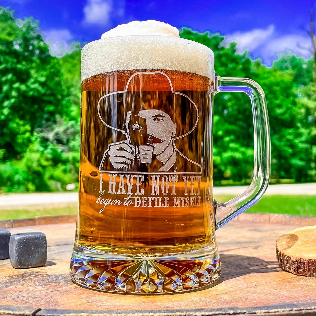 Doc Holliday Mug / Defile Myself / Engraved 23 Oz. Glass Beer Mug ...
