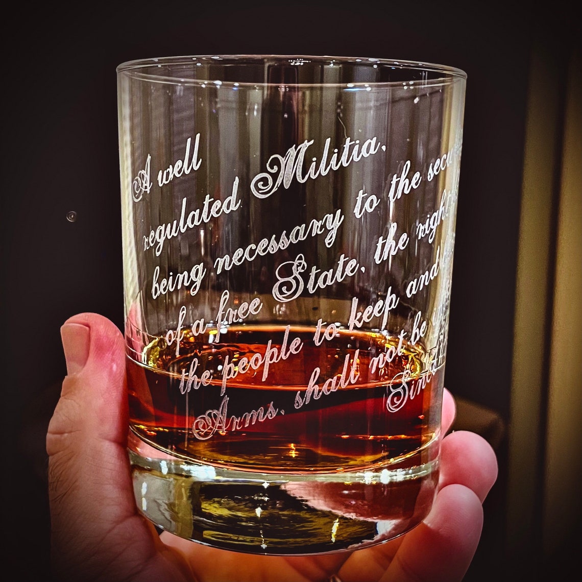 Second Amendment / Whiskey Glass / Bourbon Glass / Scotch Glass ...