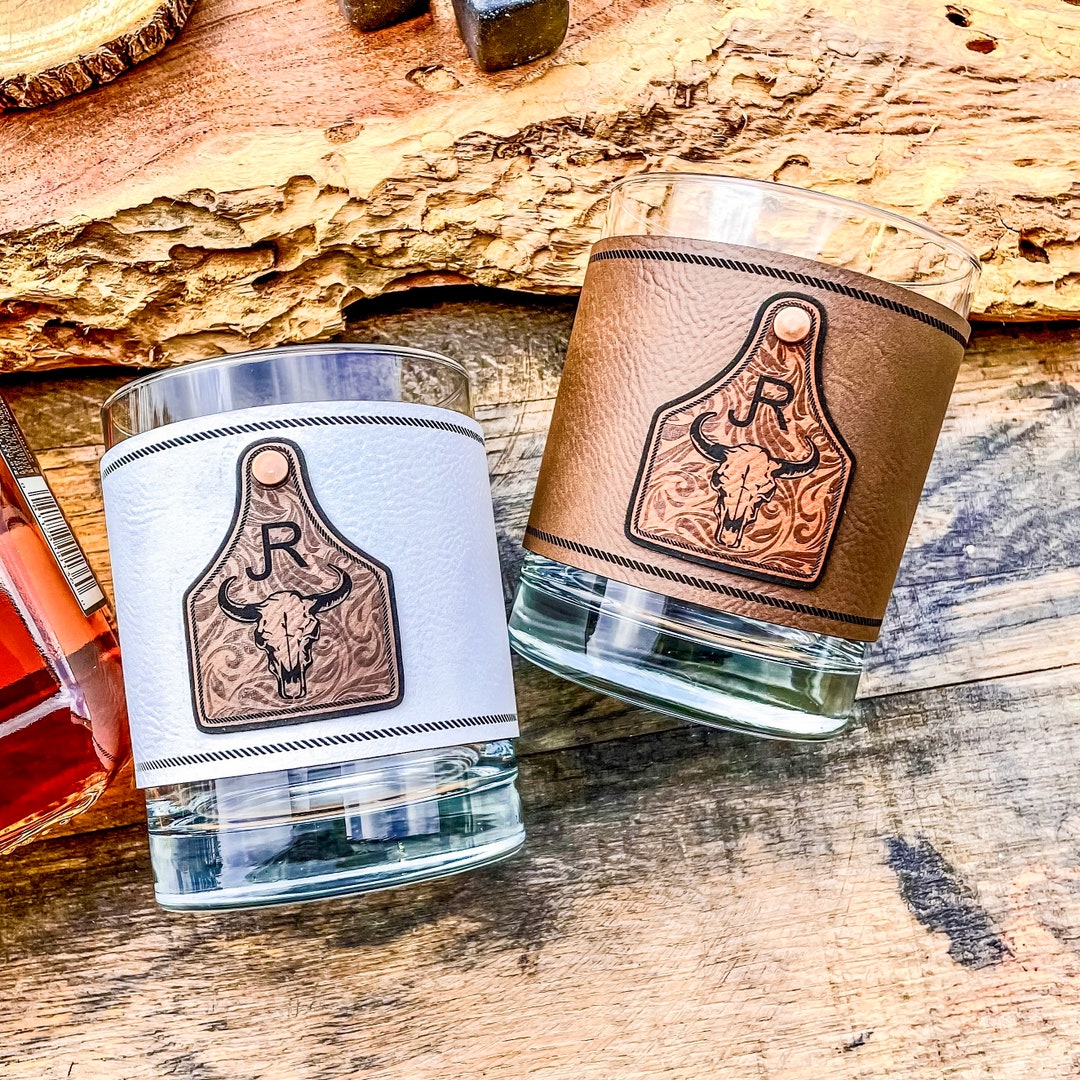 Custom Personalized Cattle Tag Whiskey Glass / Bourbon Glass / Scotch ...