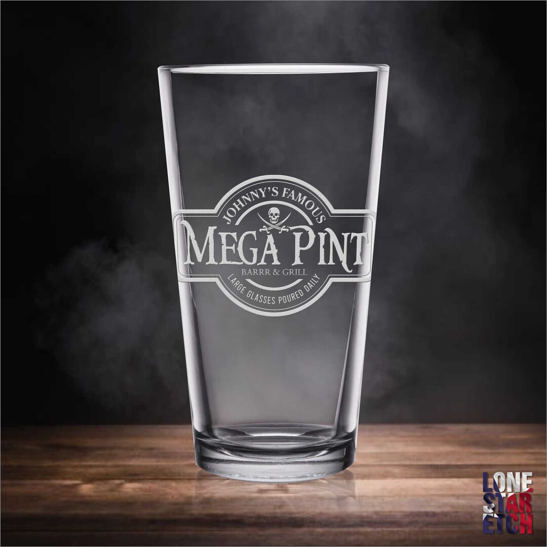 Mega Pint Beer Glass / Pint Glass / Funny Drinking Glass / Gift for ...
