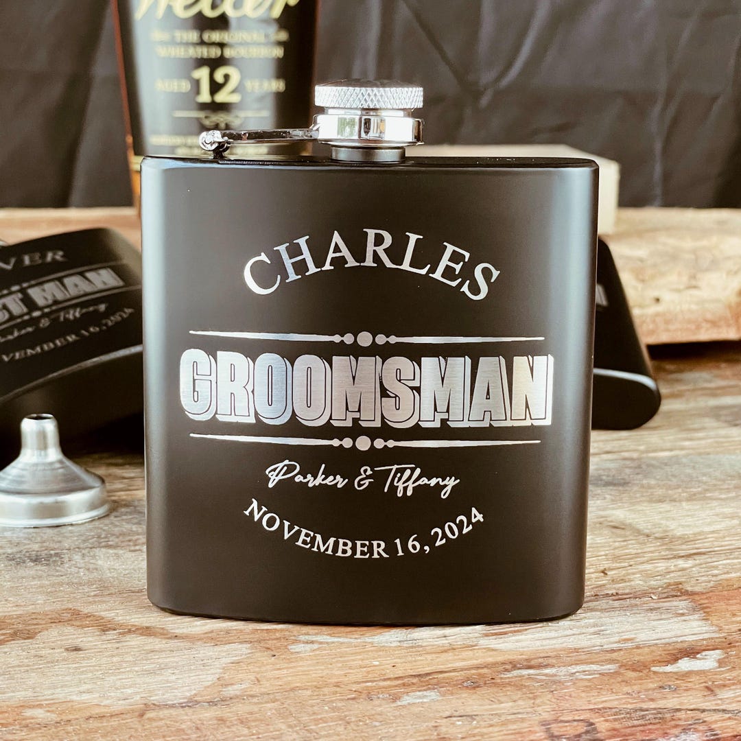 Personalized Groomsmen Flasks / Wedding Flasks / Groomsmen Gifts ...