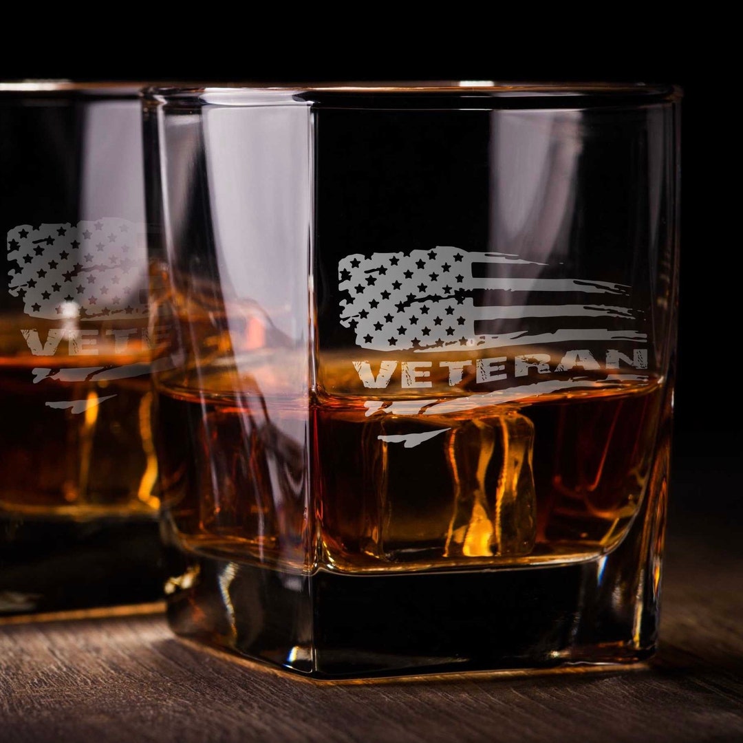 Veteran American Flag - D.O.F Whiskey / Bourbon / Scotch / United ...