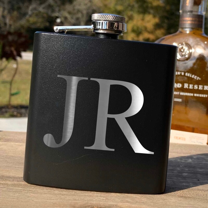 Monogram Flask - Etsy